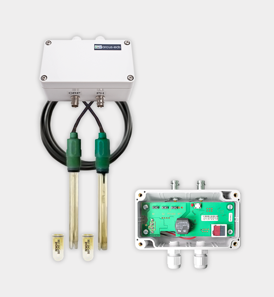 KNX SENSOR WATER QUALITY SK08-WAQ, PH, REDOX, TEMP MONITORING, 2X BNC,