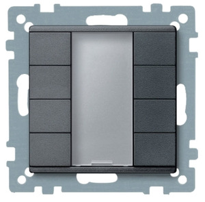 PUSH-BUTTON, 4-GANG PLUS SYSTEM M ANTHRACITE