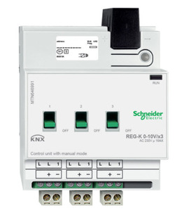 CONTROL UNIT 0-10 V REG-K 3-GANG WITH MANUAL MODE